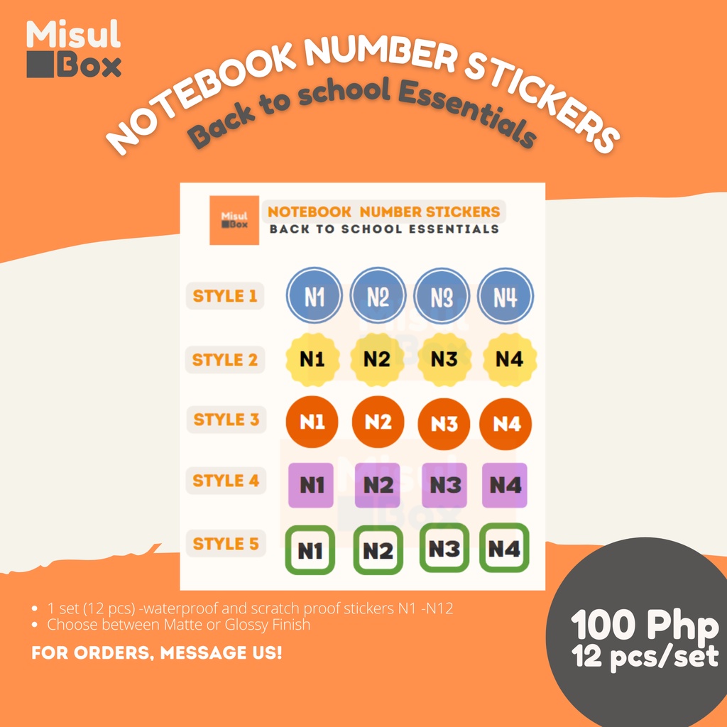 NOTEBOOK NUMBER STICKER | Shopee Philippines