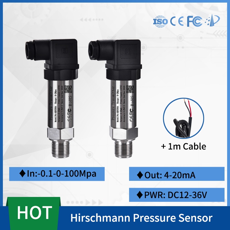 -0.1-0-100Mpa Pressure Range Measurment 4-20ma Output Water Tank Oil Gas Transmitter M20*1.5 ...