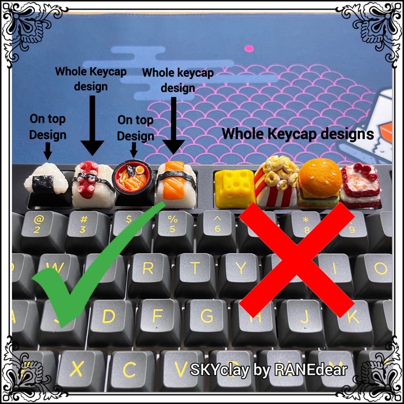 Handmade Demon Slayer inspired artisan Keycaps - Nezuko - Tanjiro ...