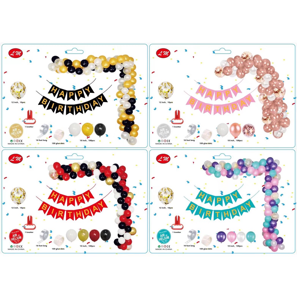 138pcs balloon Set garland latex balloon birthday party decorations ...