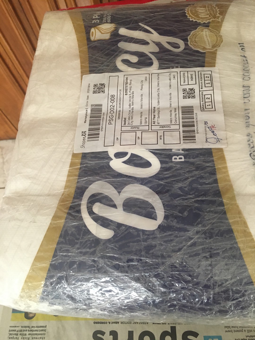 Bouncy Bathroom Tissue 3 Ply 200 Pulls x 12 Rolls - Toilet Paper ...