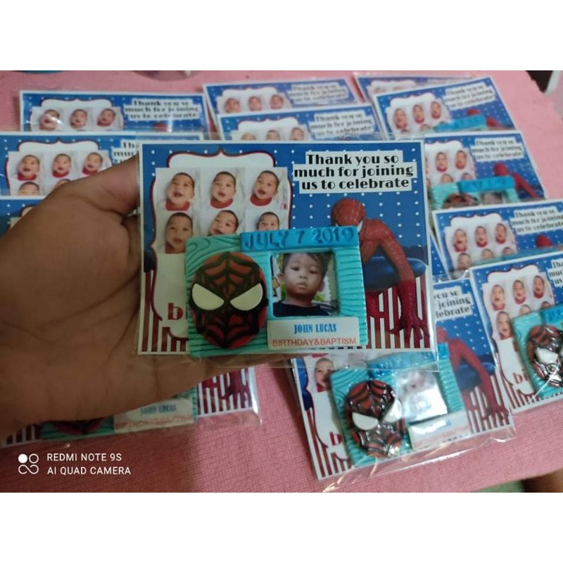 polymer clay spiderman theme ref magnet souvenir(costumize) | Shopee ...