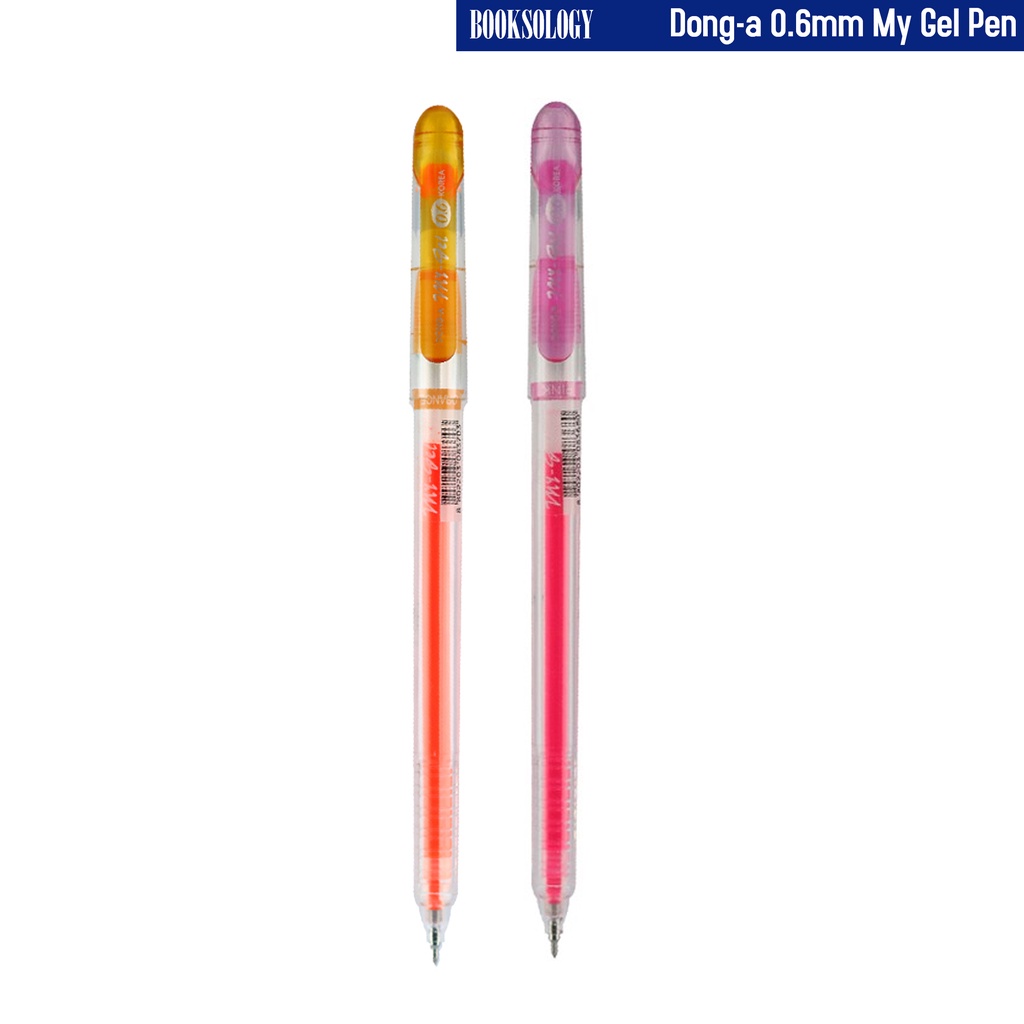 DONG A MY GEL ROLLERBALL PEN 0.6MM ORANGE & PINK SIGN PEN [per piece ...