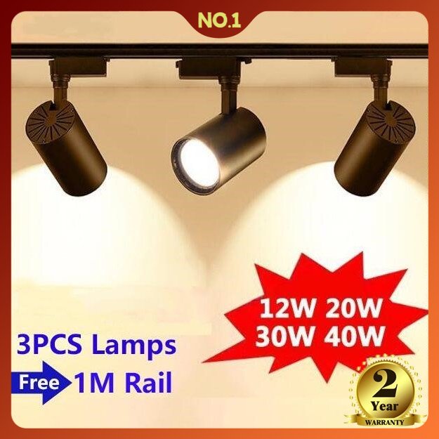 Complete Set Track Light LED Ceiling Spotlight Rail Spot light Pin ...