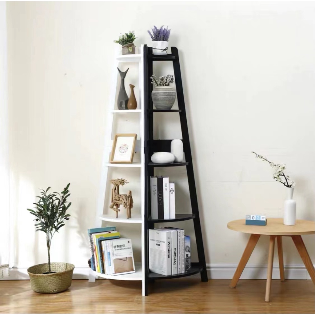 5 layer Corner book's stand bookshelf organizer shelves rack | Shopee ...