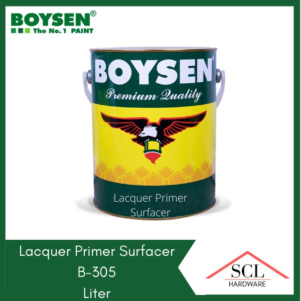 BOYSEN Lacquer Primer Surfacer White B-305 Liter | Shopee Philippines