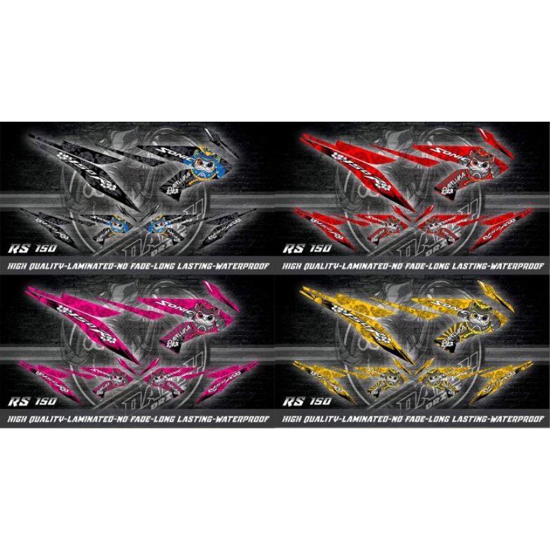 Honda RS 150 Stock Size Decal Design (Daruma Design) | Shopee Philippines