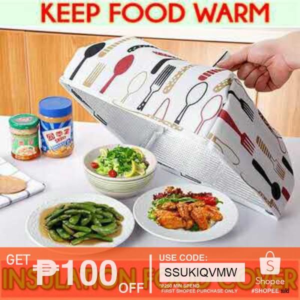 Foldable Insulated Food Cover with Aluminum Foil Cover | Shopee Philippines