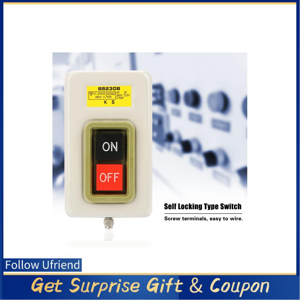 Ufriend BS230B 3P AC 380V 3.7KW Self Locking On/Off Power Push Button ...