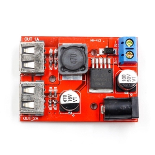 LM2596 LM2596S Dual USB DC-DC 9V 12V 24V 36V to 5V 3A Step Down Buck Converter Board Car Charger ...