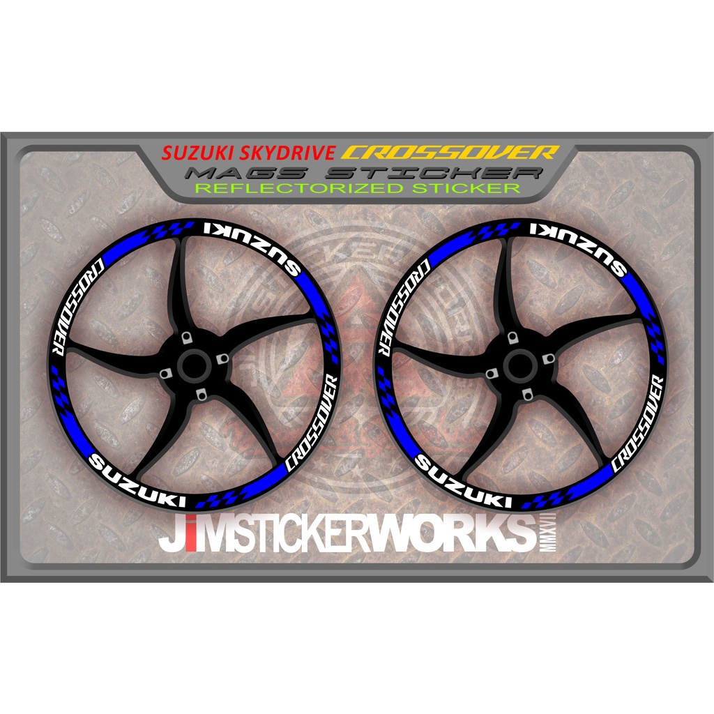 SUZUKI SKYDRIVE CROSSOVER REFLECTORIZED MAGS STICKER (REFLECTORIZED ...