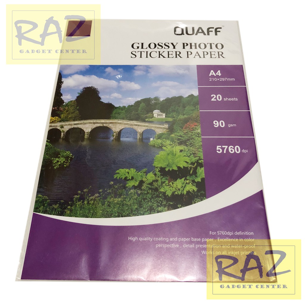 A4 Size QUAFF Photo Sticker Paper 135gsm / 90gsm | Shopee Philippines