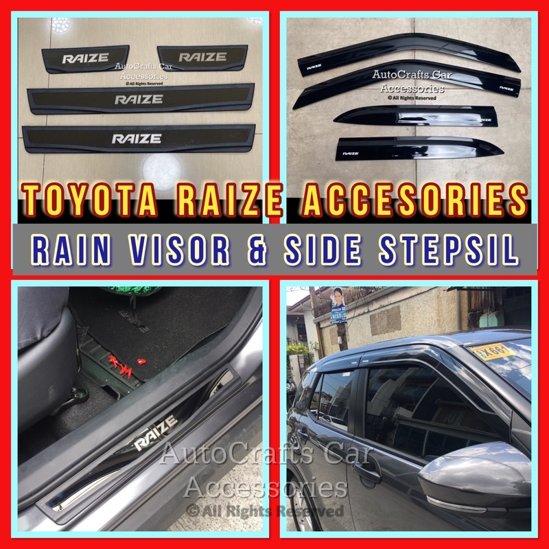 RAIZE RAIN VISOR AND SIDE STEPSIL RAIZE ACCESSORIES | Shopee Philippines
