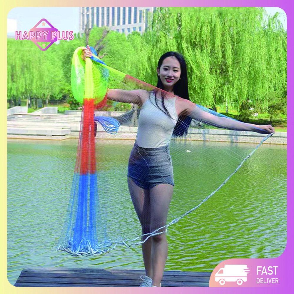 Traditional colored fishing nets Full set of fishing nets With sinking ...