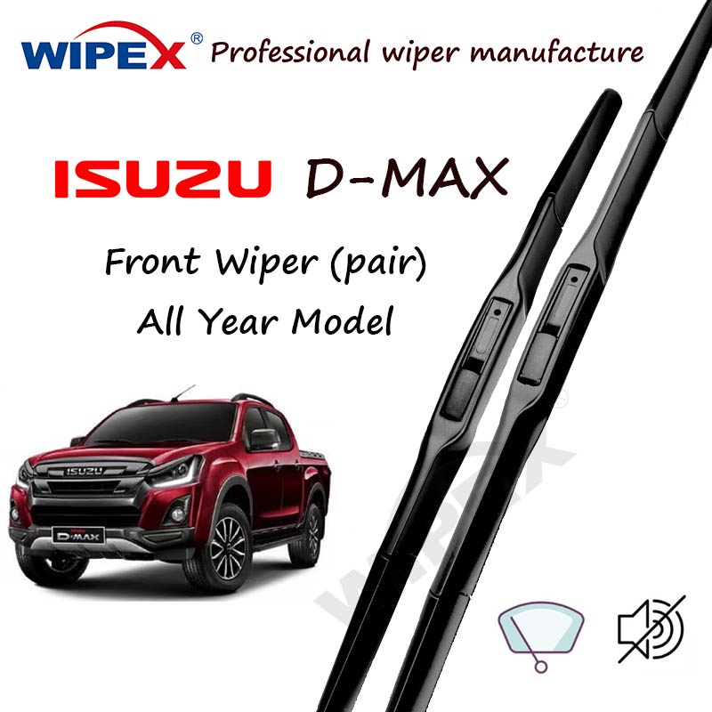 Quality ISUZU DMAX Front Wiper Blade 19+22 Set/Pair for All Year Model D-MAX Car Window Wiper ...