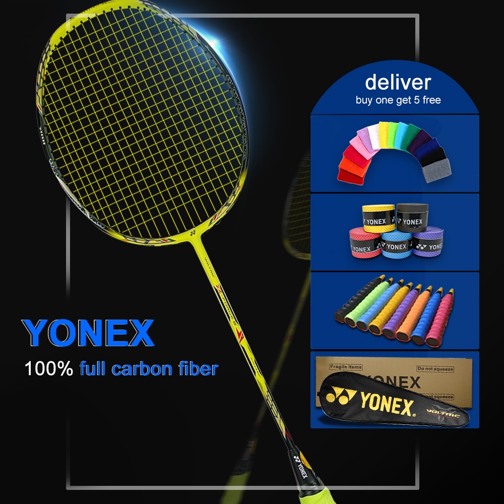 YONEX 100% original authentic Yonex badminton racket set with grip ...