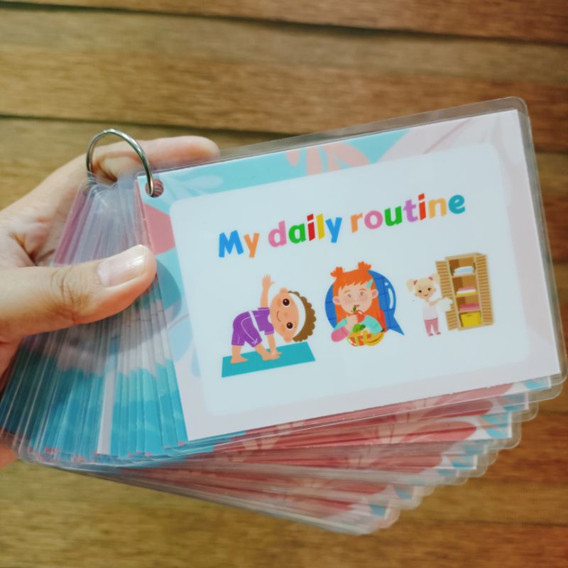 daily routine life skills for kids and toddlers educational laminated ...