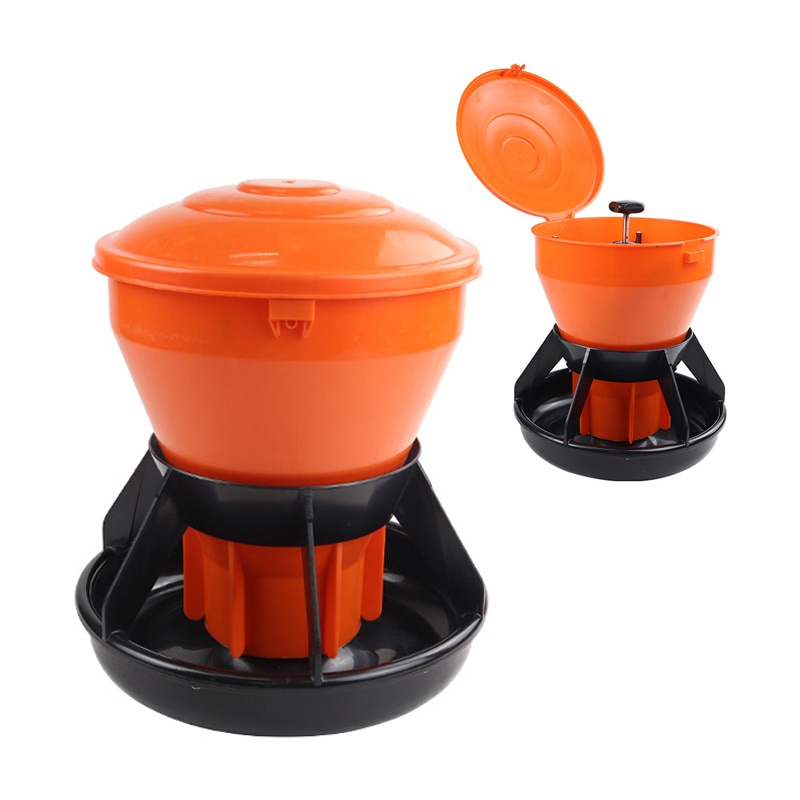 1 PC New Orange Piglet Automatic Round Feeder 5 kgs / 15 kgs for ...