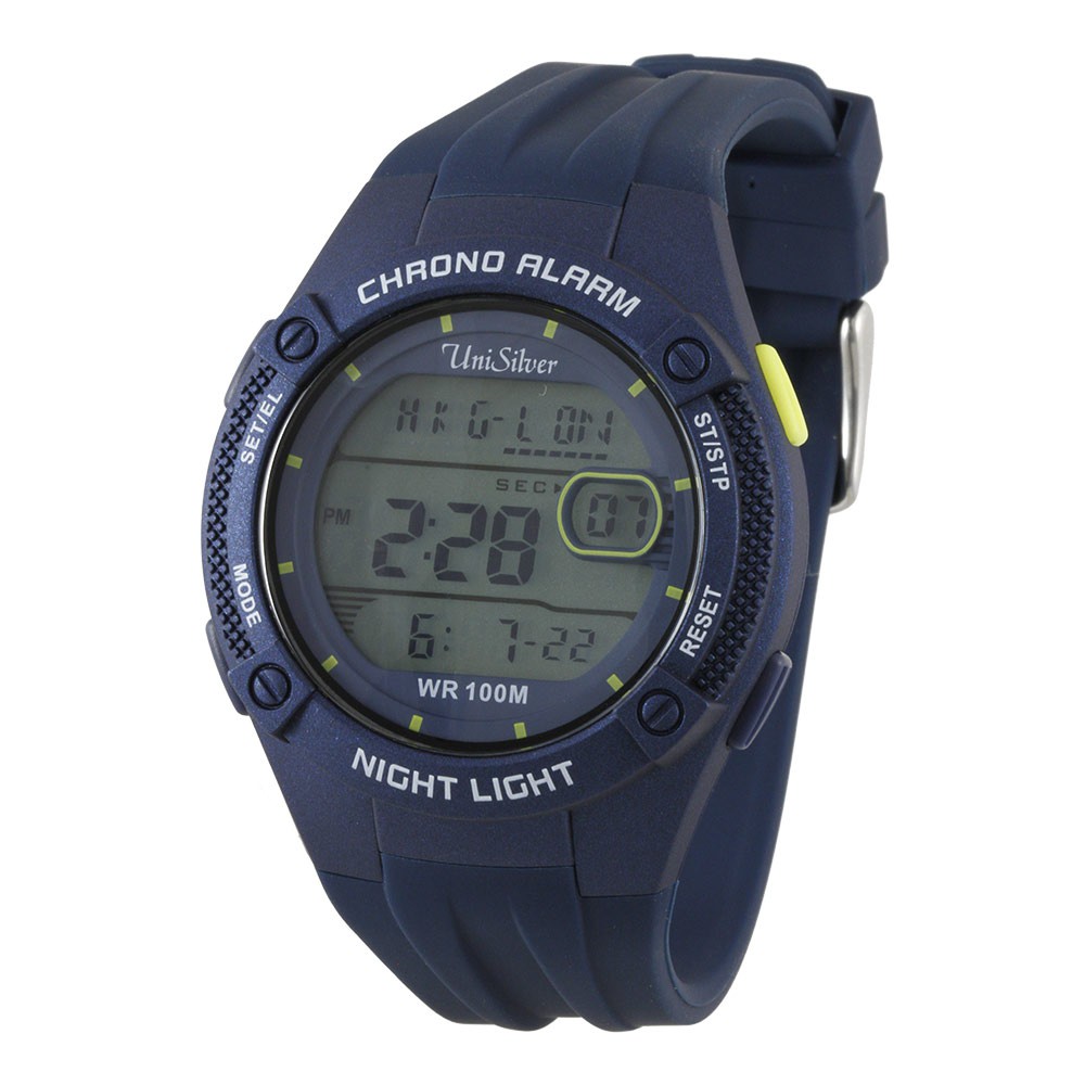 UniSilver TIME Men's Navy Blue Digital Rubber Watch KW3262-1002 ...