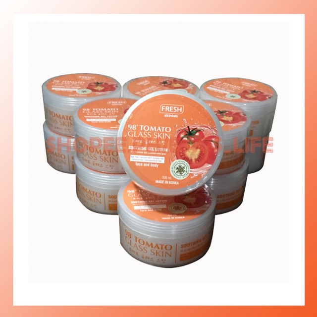 Fresh Skinlab Tomato Glass Skin Soothing Gel Lotion (300ml) | Shopee ...