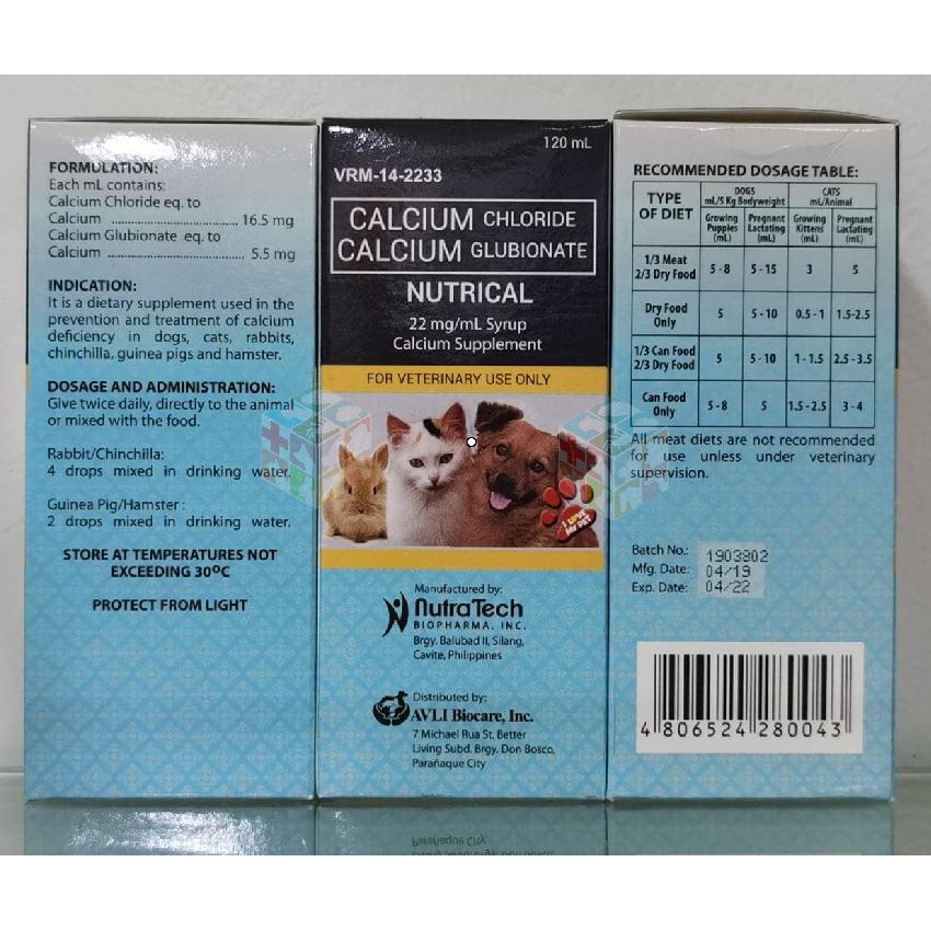 Nutrical Calcium 60ml & 120ml Liquid LC | Shopee Philippines