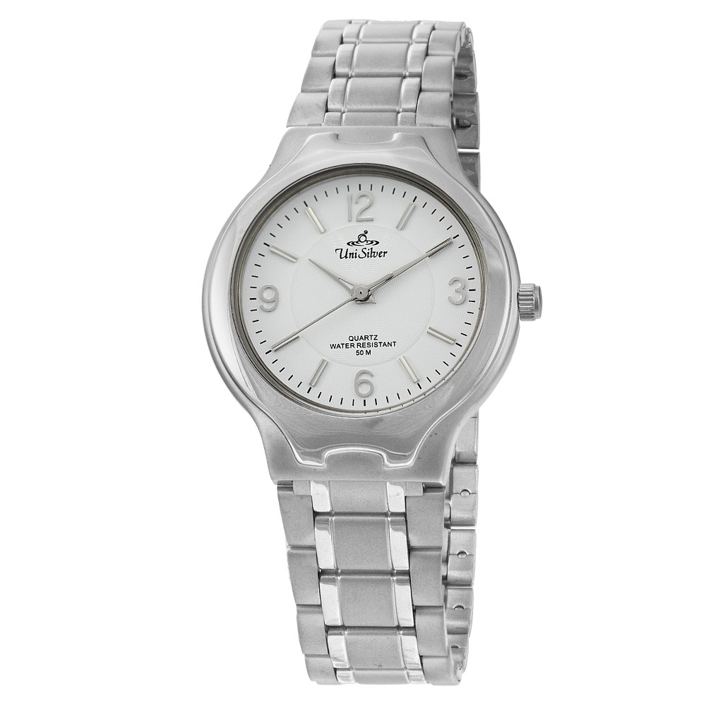 UniSilver TIME UniSex Stainless Steel Silver Analog Watch KW086-1100 ...