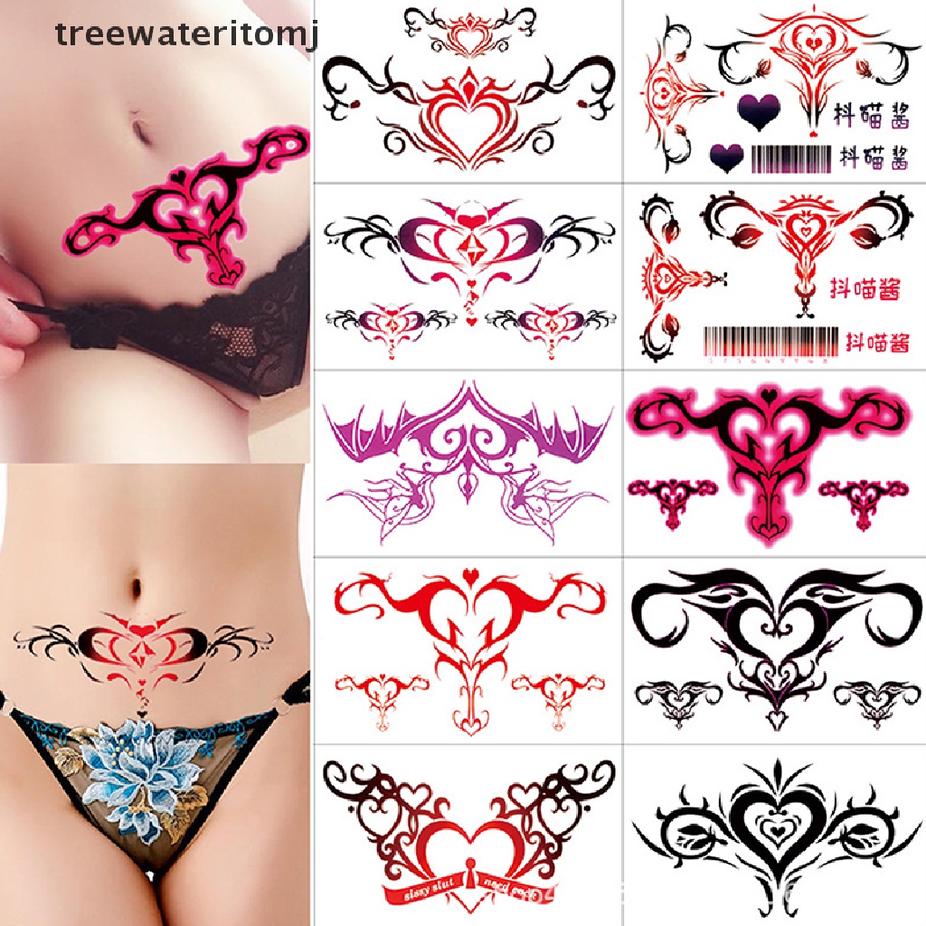 Hot 10 20 Pcs Tatoo Sex Waterproof Temporary Tattoos Womb Fake