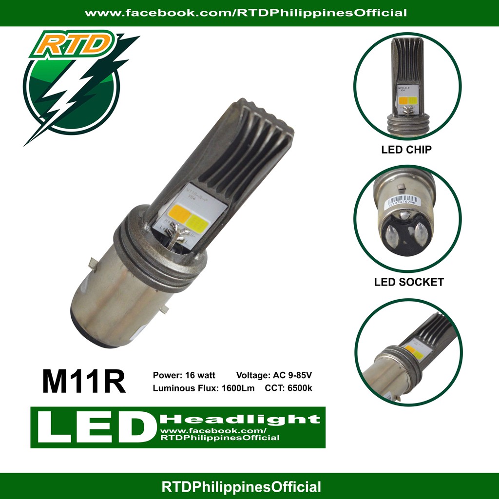 ORIGINAL RTD RAYTON LED HEADLIGHT M11R ALL WEATHER B02AD | RTD ...