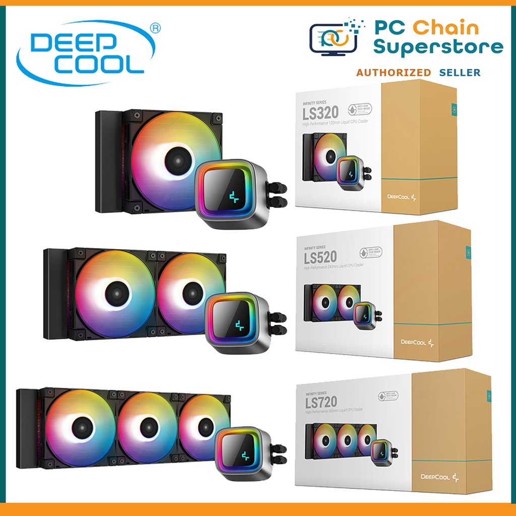 DeepCool LS320 120mm / LS520 240mm / LS720 360mm AIO Liquid ARGB CPU ...