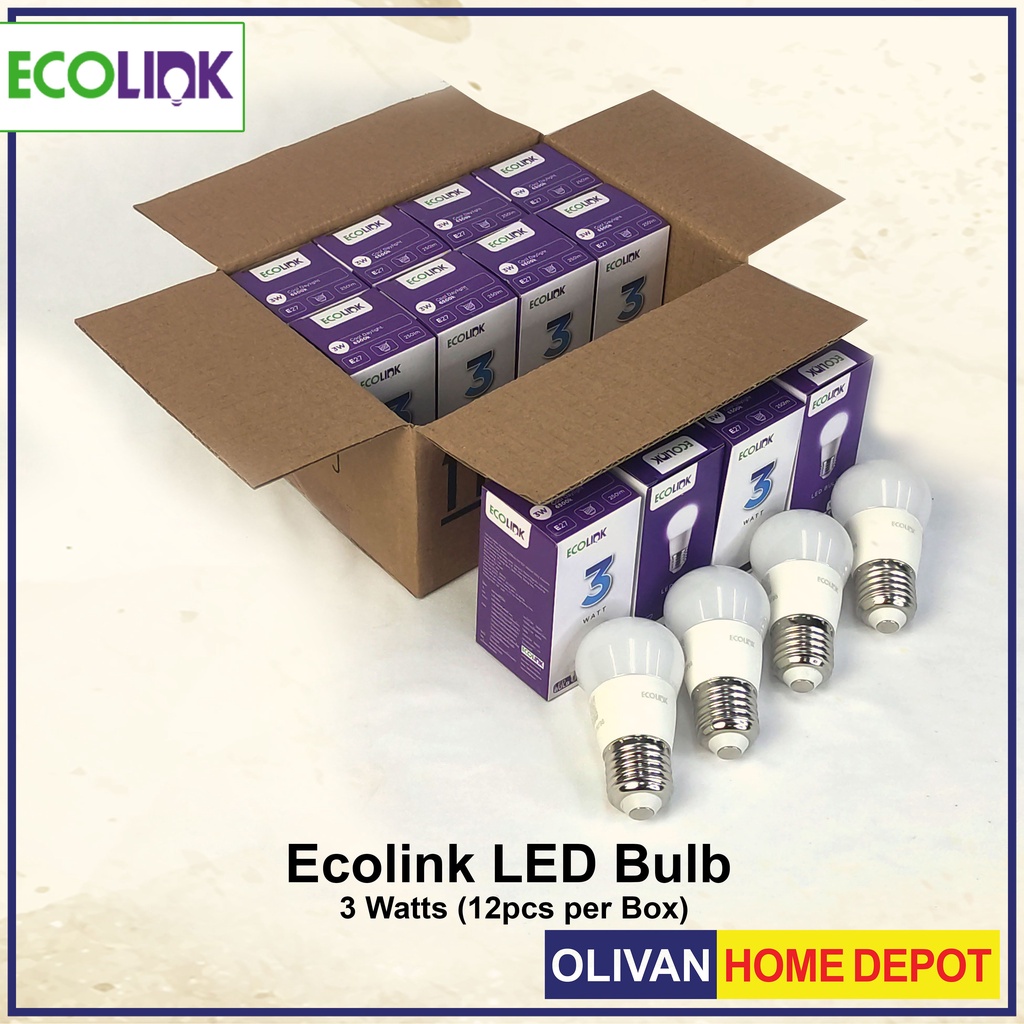 ECOLINK LED Bulb Volt Safe Technolgy Daylight and Warmwhite 3 - 9 Watts ...
