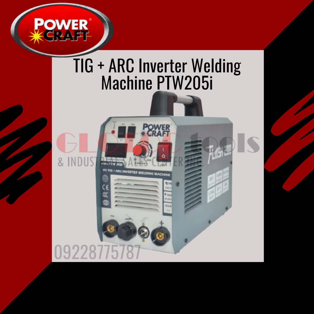 POWERCRAFT PTW 205 TIG + ARC Inverter Welding Machine | Shopee Philippines