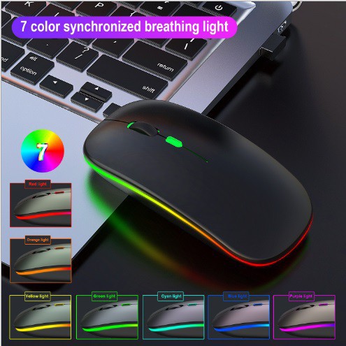 Wireless LED Mouse 2.4Ghz Receiver Optical Adjustable Wireless Mice ...
