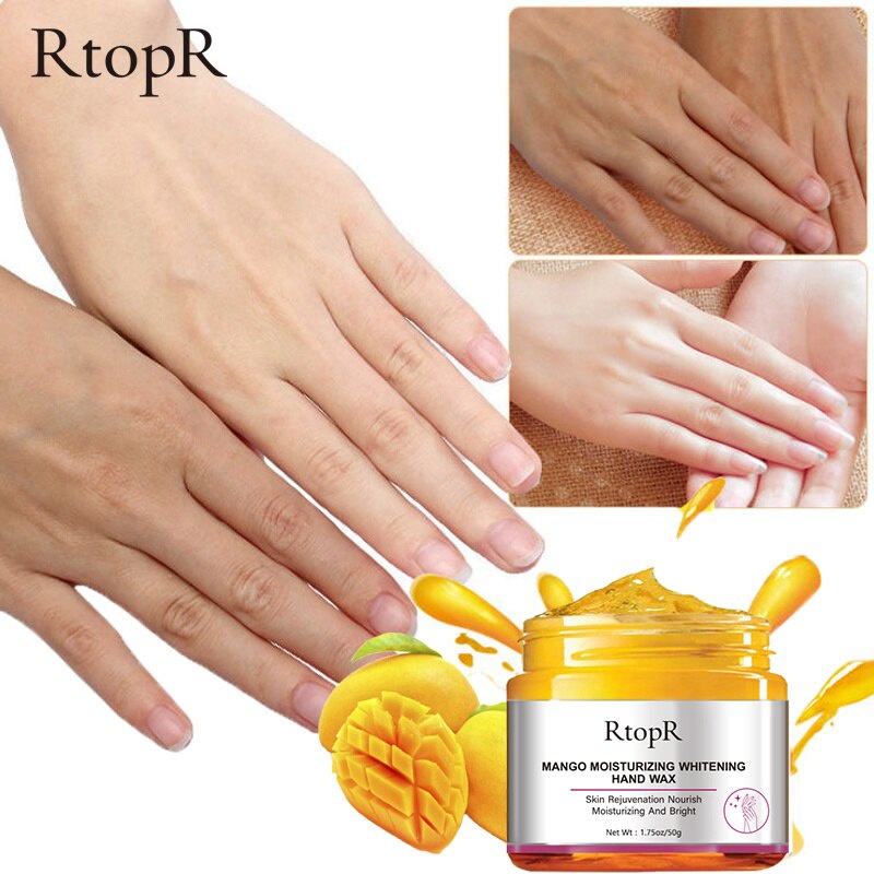 Mango Moisturizing Whitening Hand Wax Brighten Skin Hand Mask Repair ...