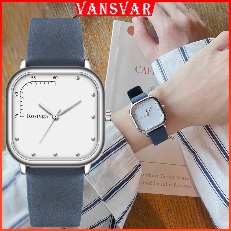 Fashion Women Watch Students Minimalist Leather Strap Quartz Watches ...