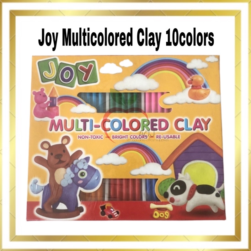 Joy Multi Colored Clay 10colors SCL-3010 | Shopee Philippines