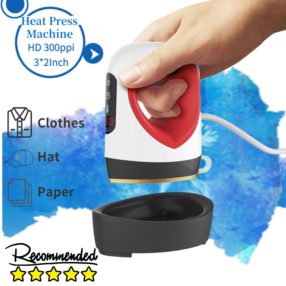 2 In 1 Mini Heat Press Machine Hd 300Ppi-Red | Shopee Philippines