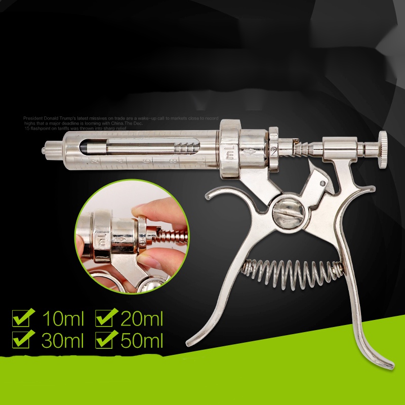 Veterinary Continuous Syringe Automatic Injector For Pigs, Cattle And ...