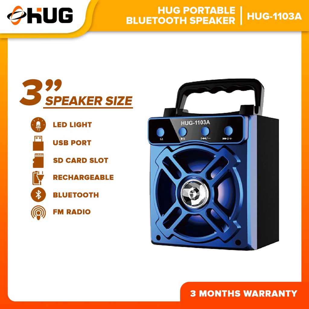 Hug Karaoke Led Portable Wireless Bluetooth Speaker (w/ USB & FM Radio ...