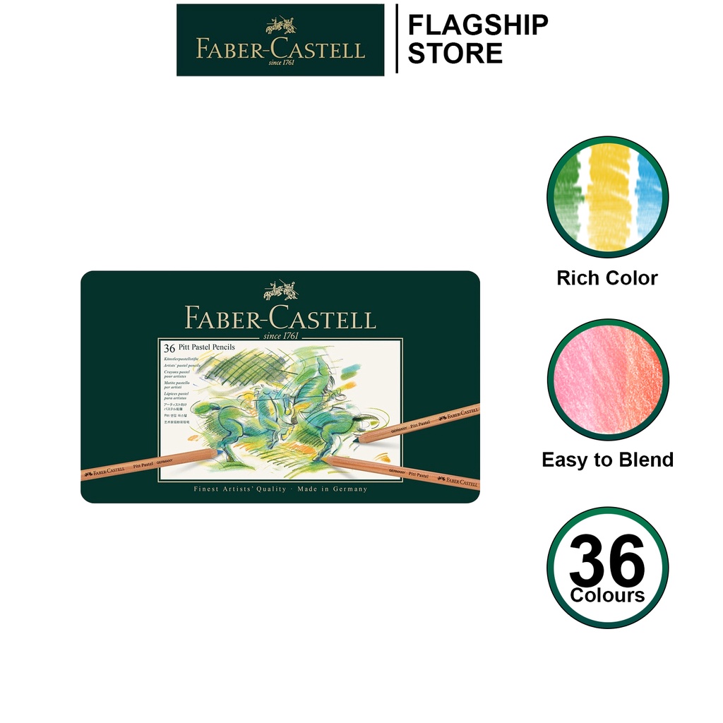 Faber-Castell Pitt Pastel Pencil 36 colors Metal Case [12112136 ...
