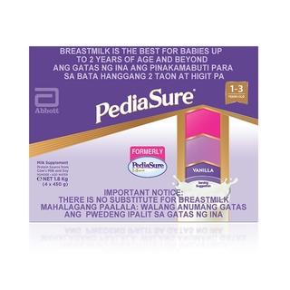 PediaSure 1-3 Vanilla 1.8kg | Shopee Philippines