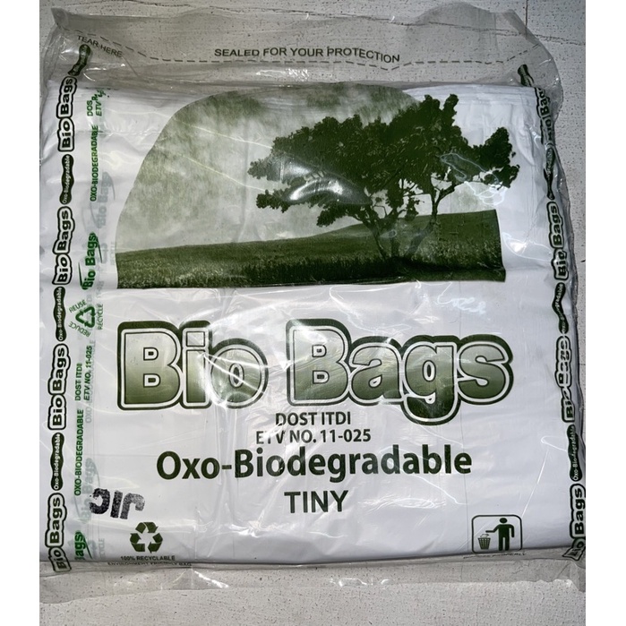 100pcs Tiny BIO BAGS Plastic Sando Bag (OXO-Biodegradable) | Shopee ...