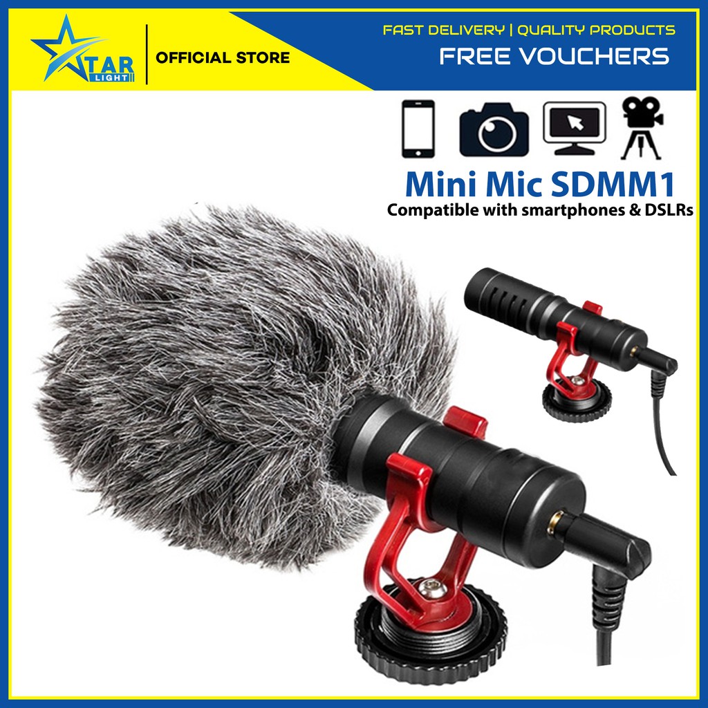 Universal Cardioid Microphone Camera SLR Camera Recording Mic Live ...