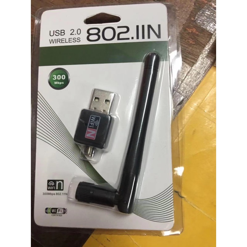 Wireless USB WiFi Adapter Transmitter 300Mbps LAN 802.11 N/G/B Dongle w/Anteena A-162 (wifi ...