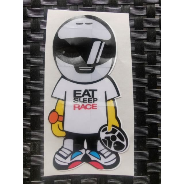 Eat Sleep Race Sticker