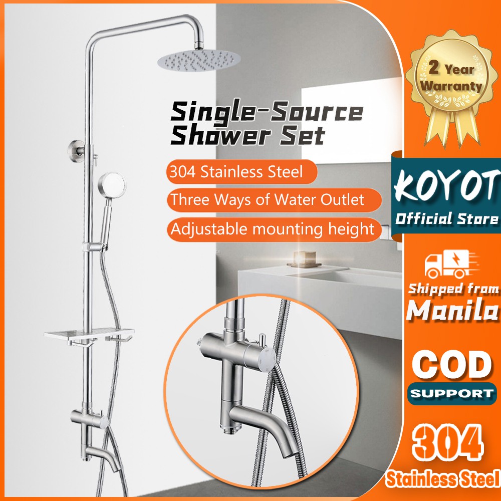 KOYOT 304 Stainless Steel Bathroom Single Cold Shower Set for Single ...