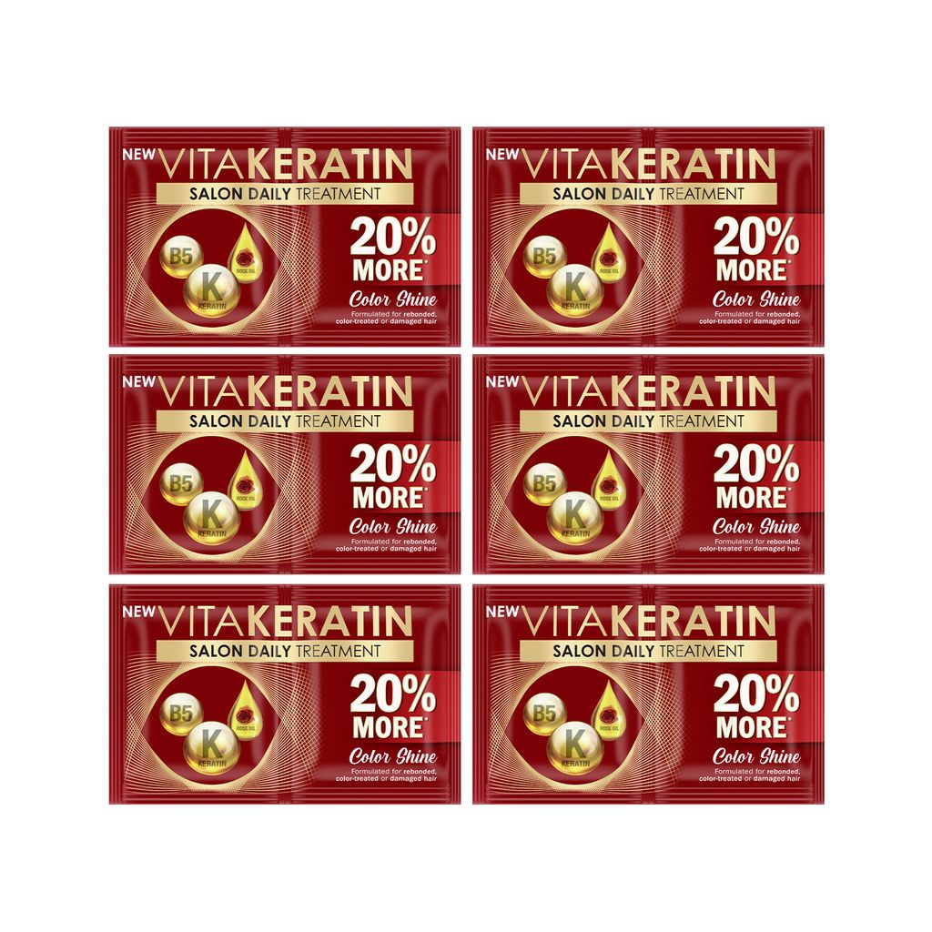 Vitakeratin Treatment Color Shine 24ml Sachet of 6 | Shopee Philippines