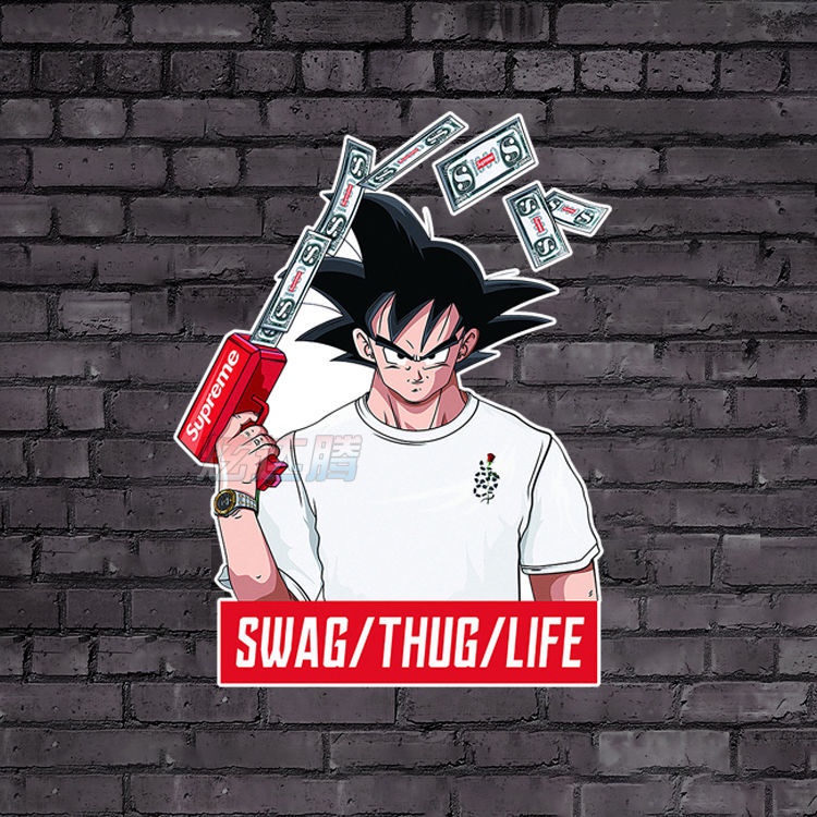Dragon Ball Car Sticker Goku Street Wear swag Cartoon Scratch Mavericks ...