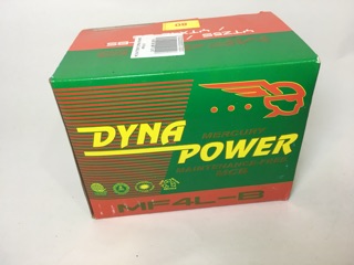 DYNA POWER MOTORCYCLE BATTERY MF 4L-B 4L D112000035 MAINTAINANCE FREE ...