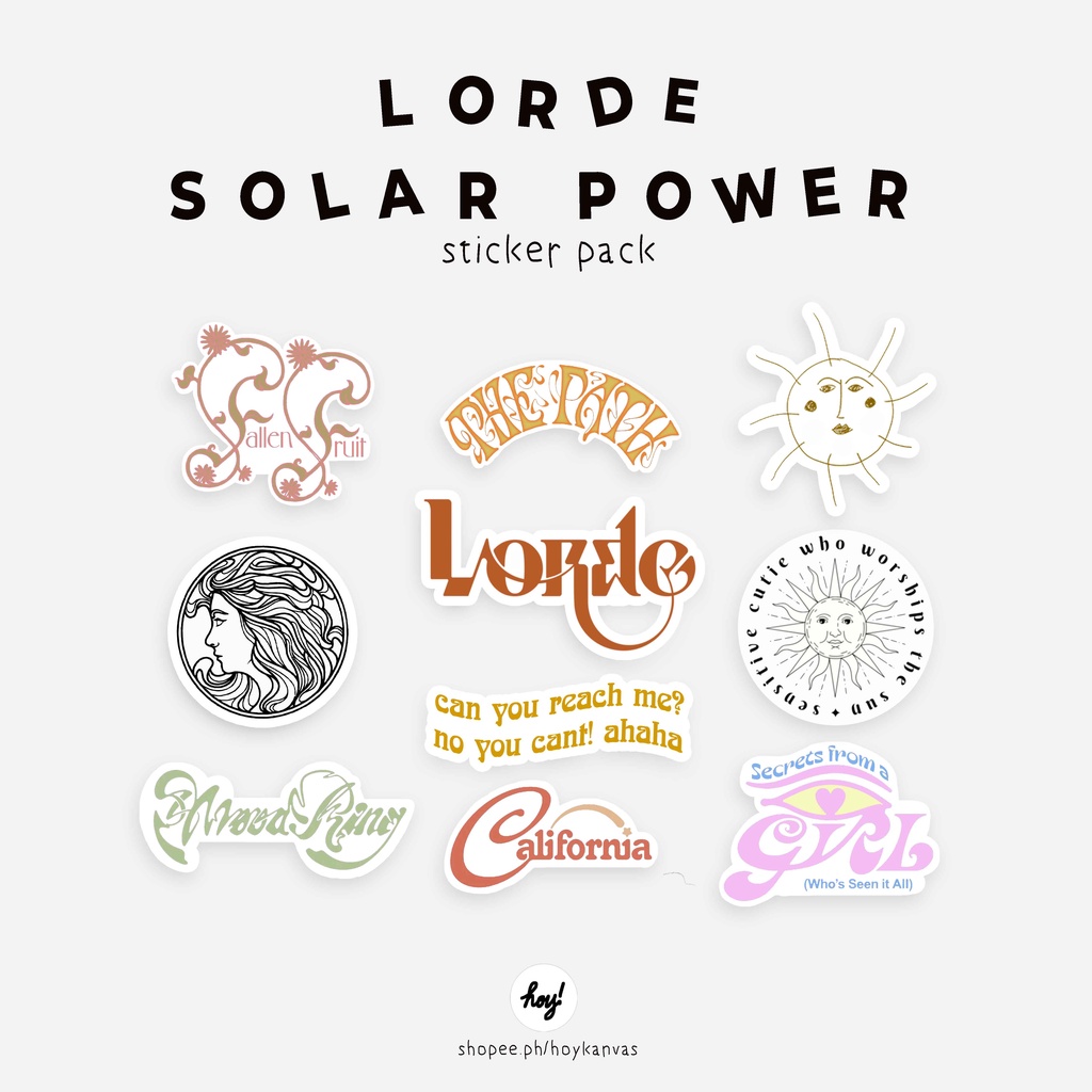lorde solar power sticker pack | Shopee Philippines