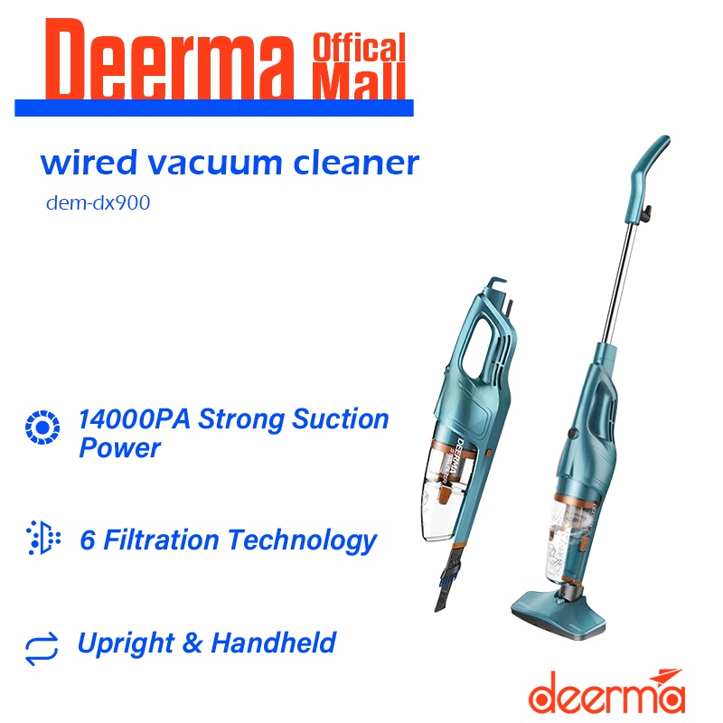 Deerma DX900 2-In-1 Portable Dust Collector Home Aspirator Handheld Vacuum Cleaner | Shopee ...